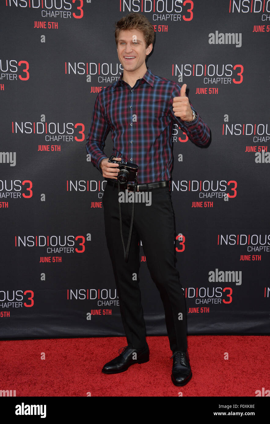 LOS ANGELES, CA - JUNE 5, 2015: Actor Keegan Allen at the world ...