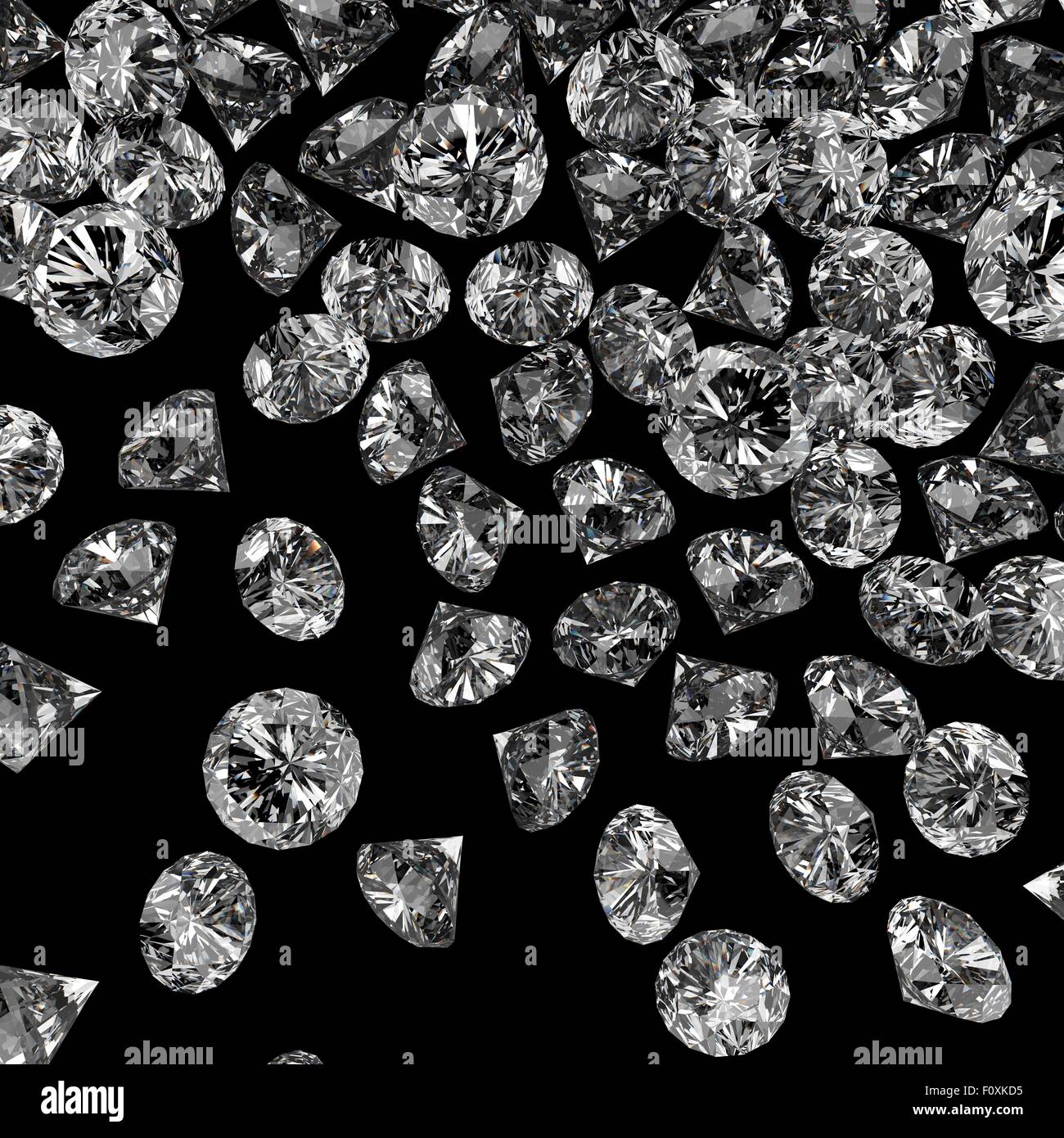 Diamonds 3d in composition as concept Stock Photo - Alamy