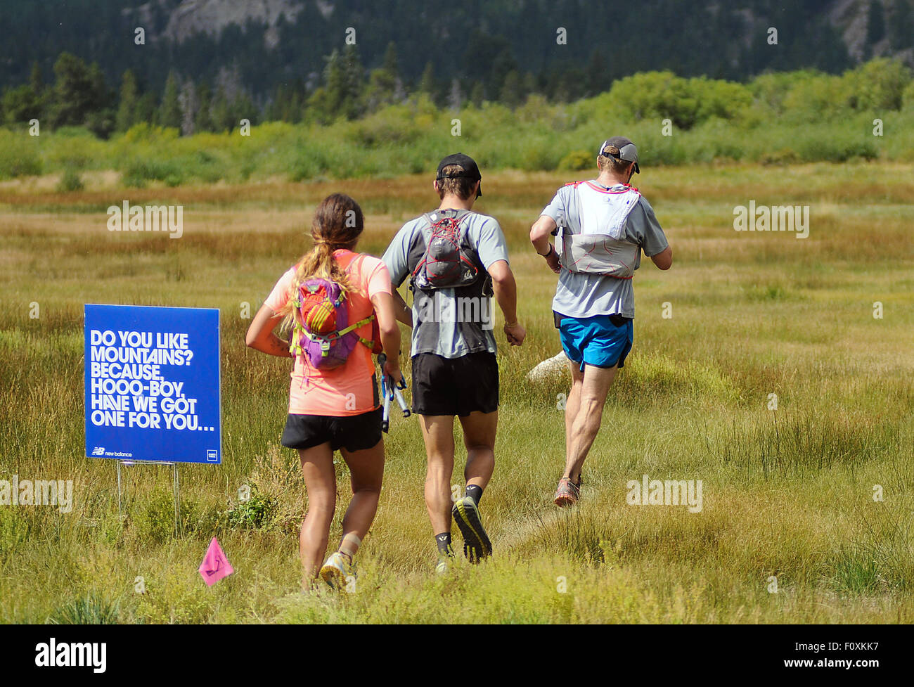 Leadville, Colorado, USA. 22nd Aug, 2015. Ultra distance runners bound ...