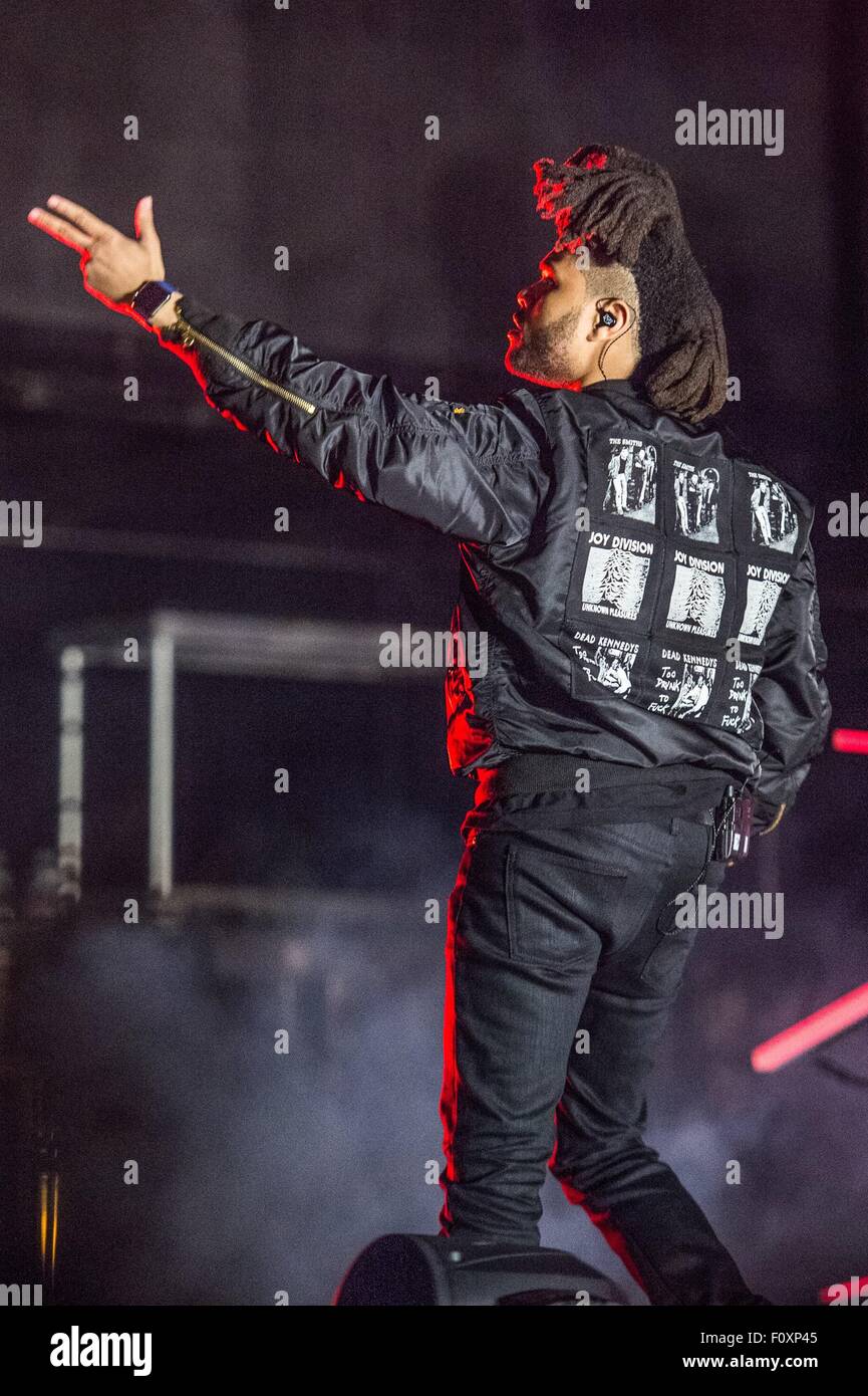 The Weeknd on stage for Billboard Hot 100 Music Festival - SAT, Nikon ...