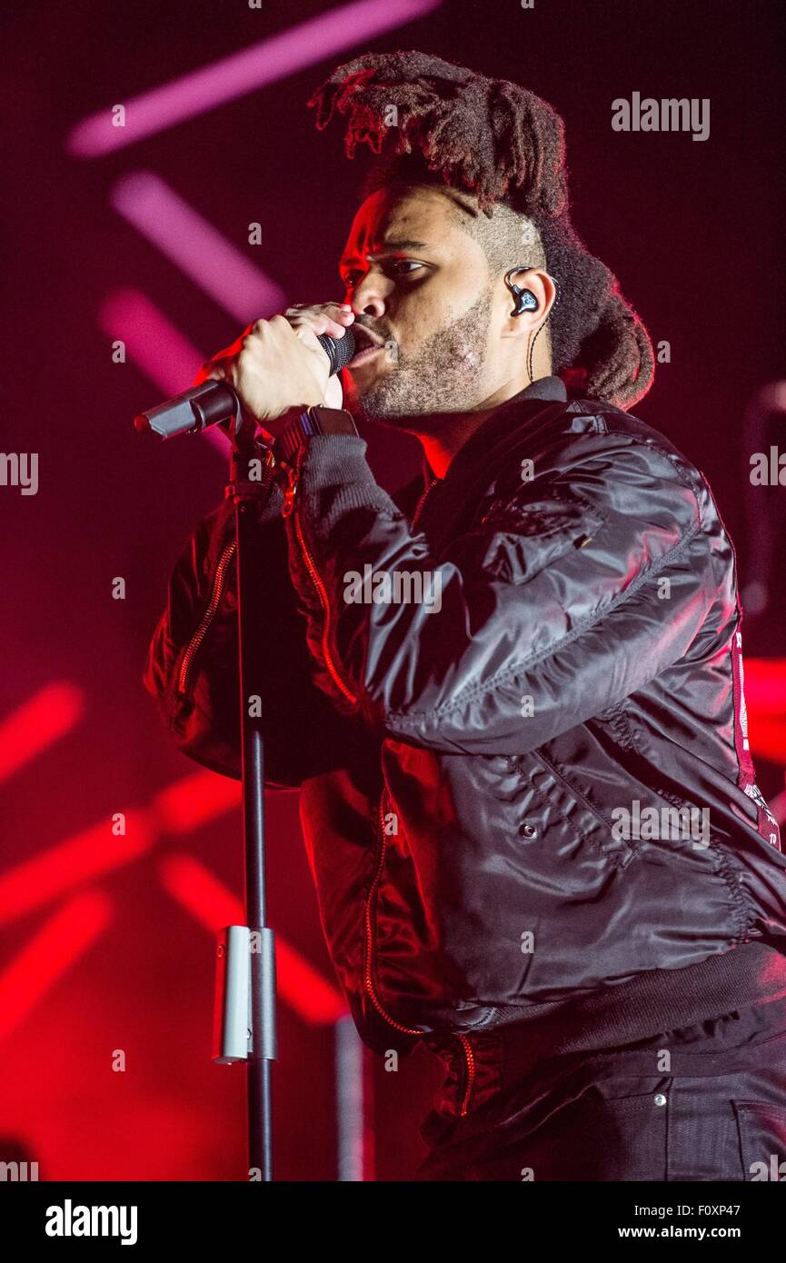 The Weeknd on stage for Billboard Hot 100 Music Festival - SAT, Nikon ...