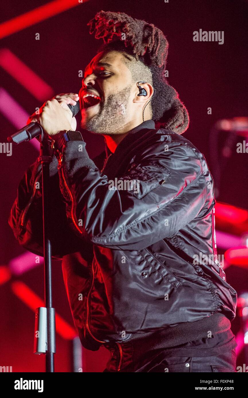 The Weeknd on stage for Billboard Hot 100 Music Festival - SAT, Nikon ...