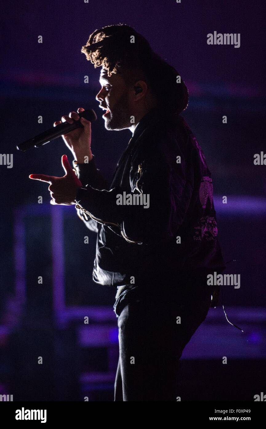 The Weeknd on stage for Billboard Hot 100 Music Festival - SAT, Nikon ...