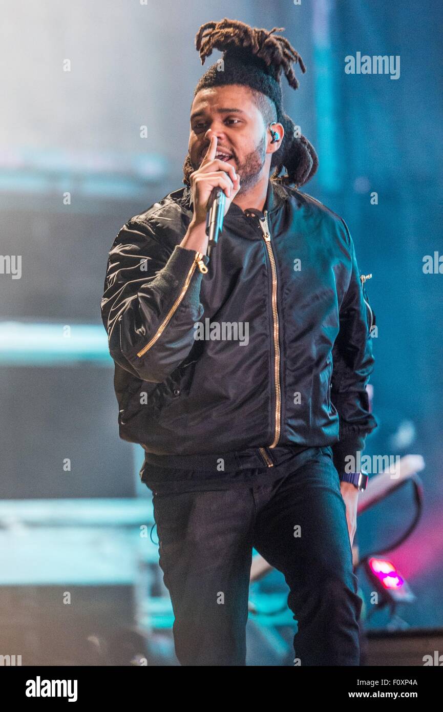 The Weeknd on stage for Billboard Hot 100 Music Festival - SAT, Nikon ...