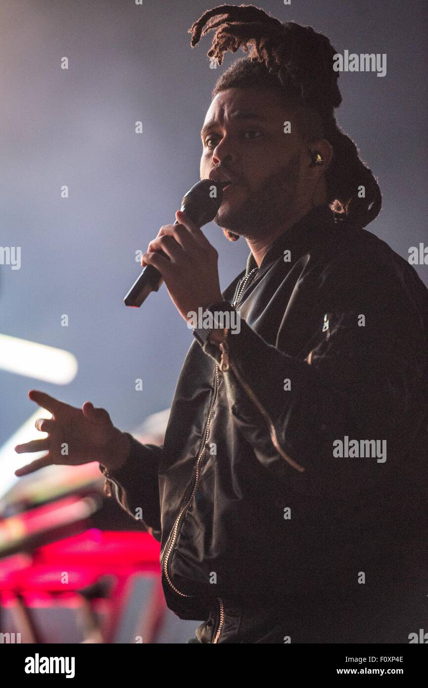 The Weeknd on stage for Billboard Hot 100 Music Festival - SAT, Nikon ...