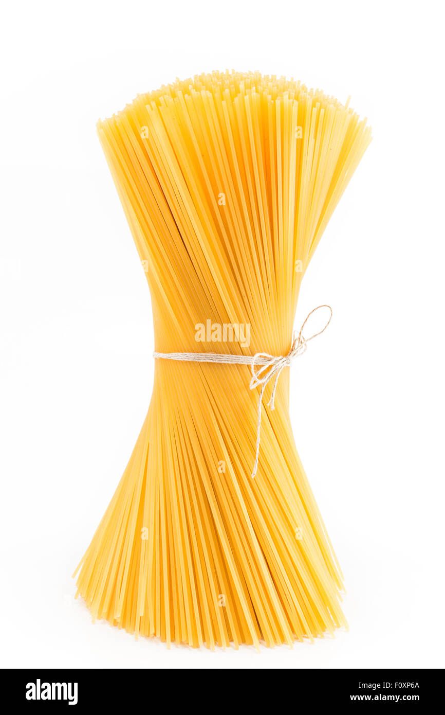 Bunch of spaghetti isolated on white Stock Photo - Alamy