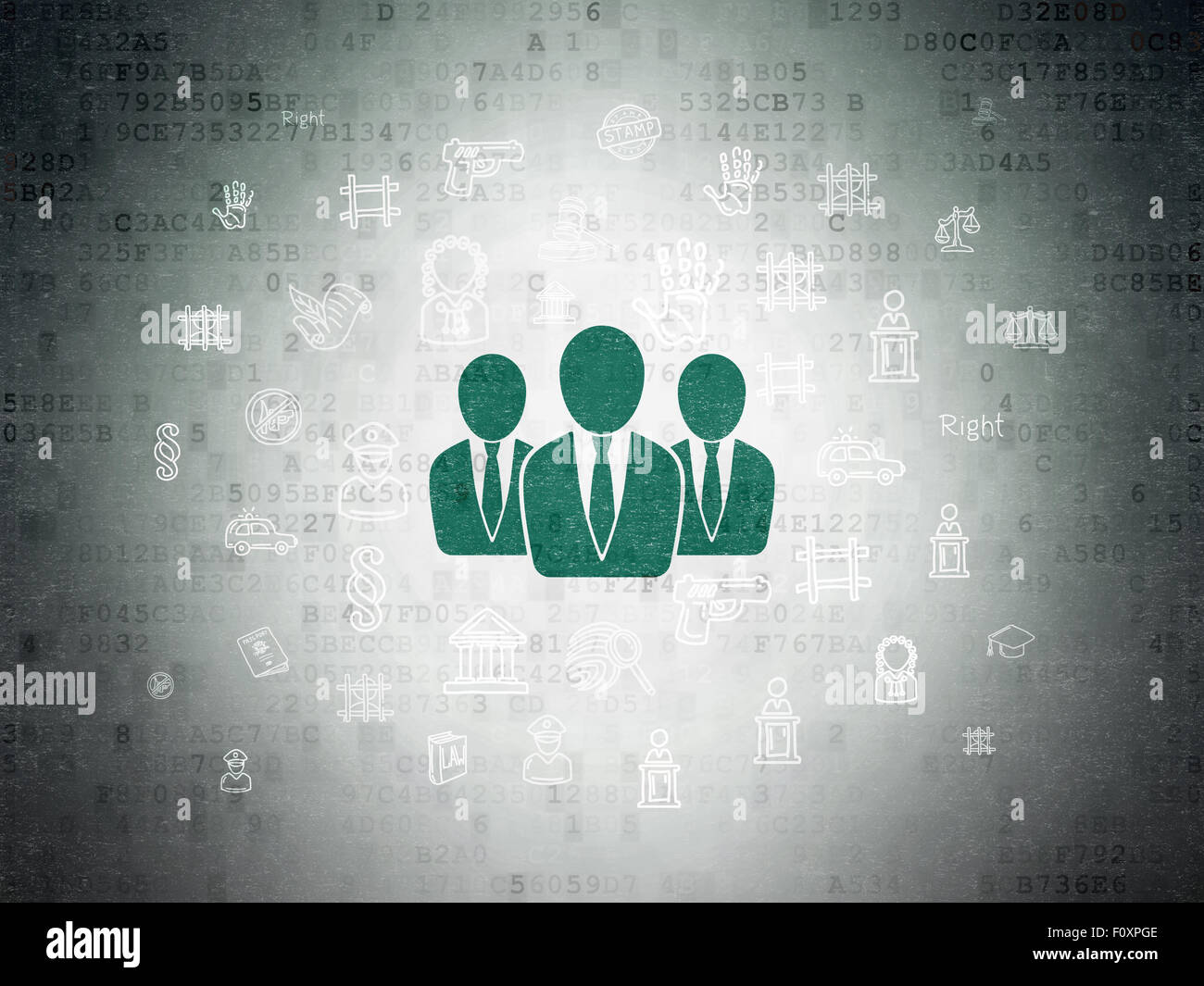 Law concept: Business People on Digital Paper background Stock Photo ...