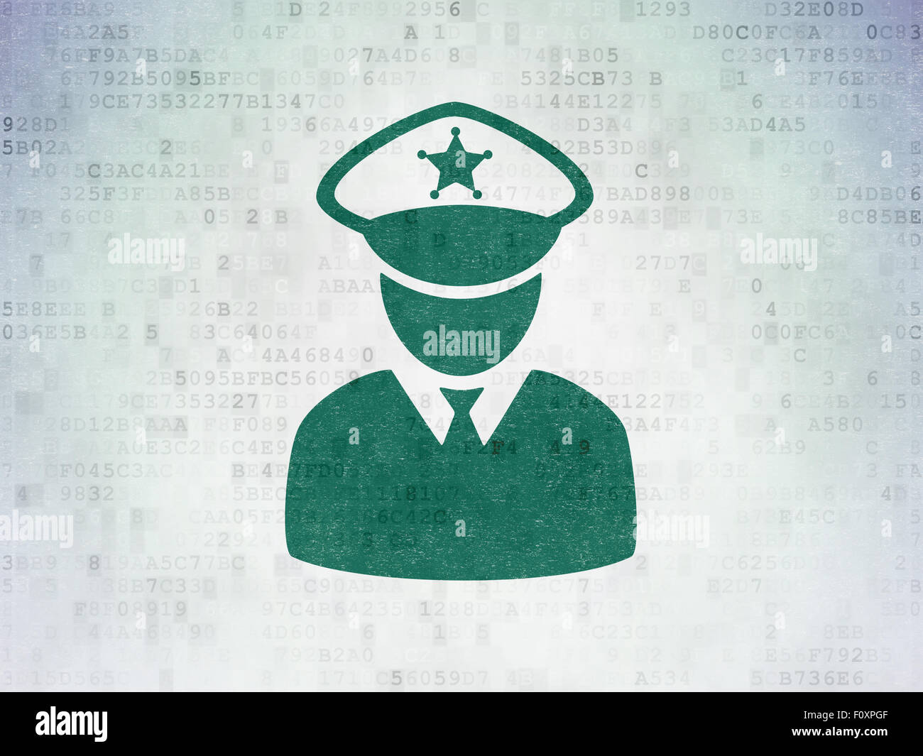 Law concept: Police on Digital Paper background Stock Photo - Alamy