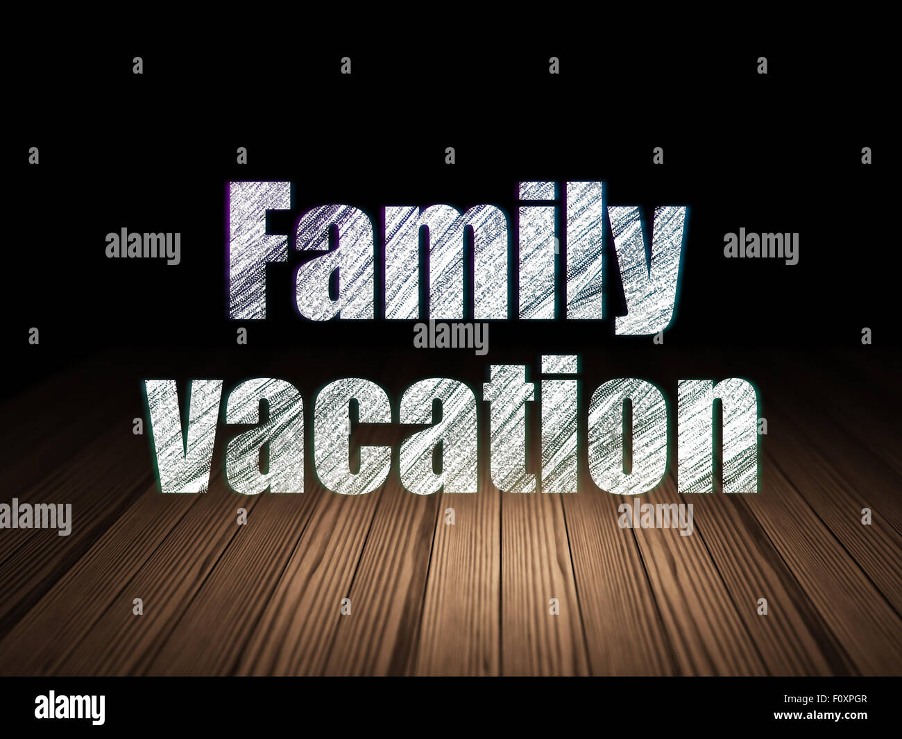 Travel concept: Family Vacation in grunge dark room Stock Photo - Alamy