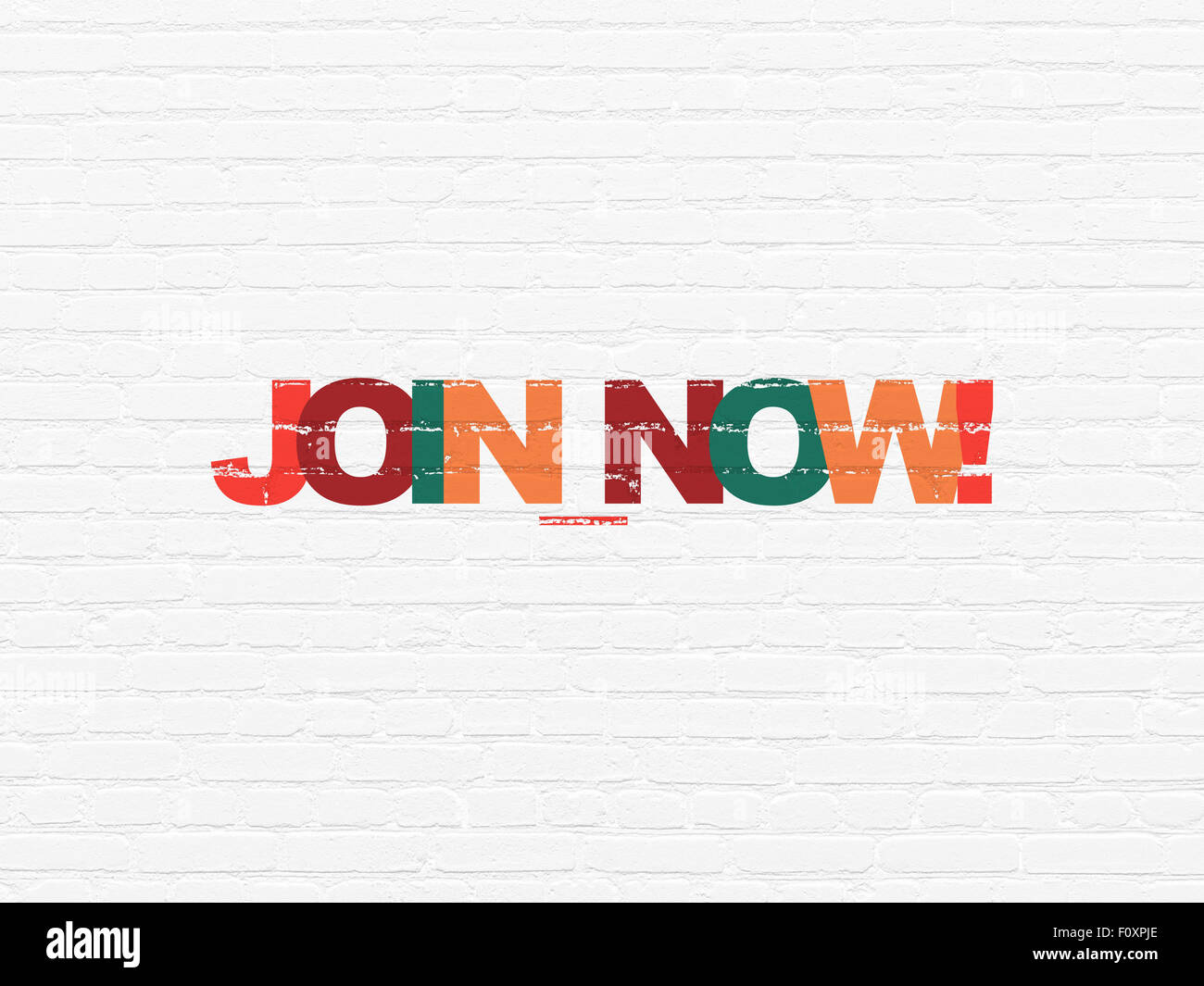 Social media concept: Join now! on wall background Stock Photo - Alamy