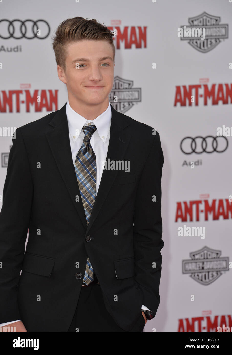 LOS ANGELES, CA - JUNE 29, 2015: Actor Jake Short at the world premiere ...