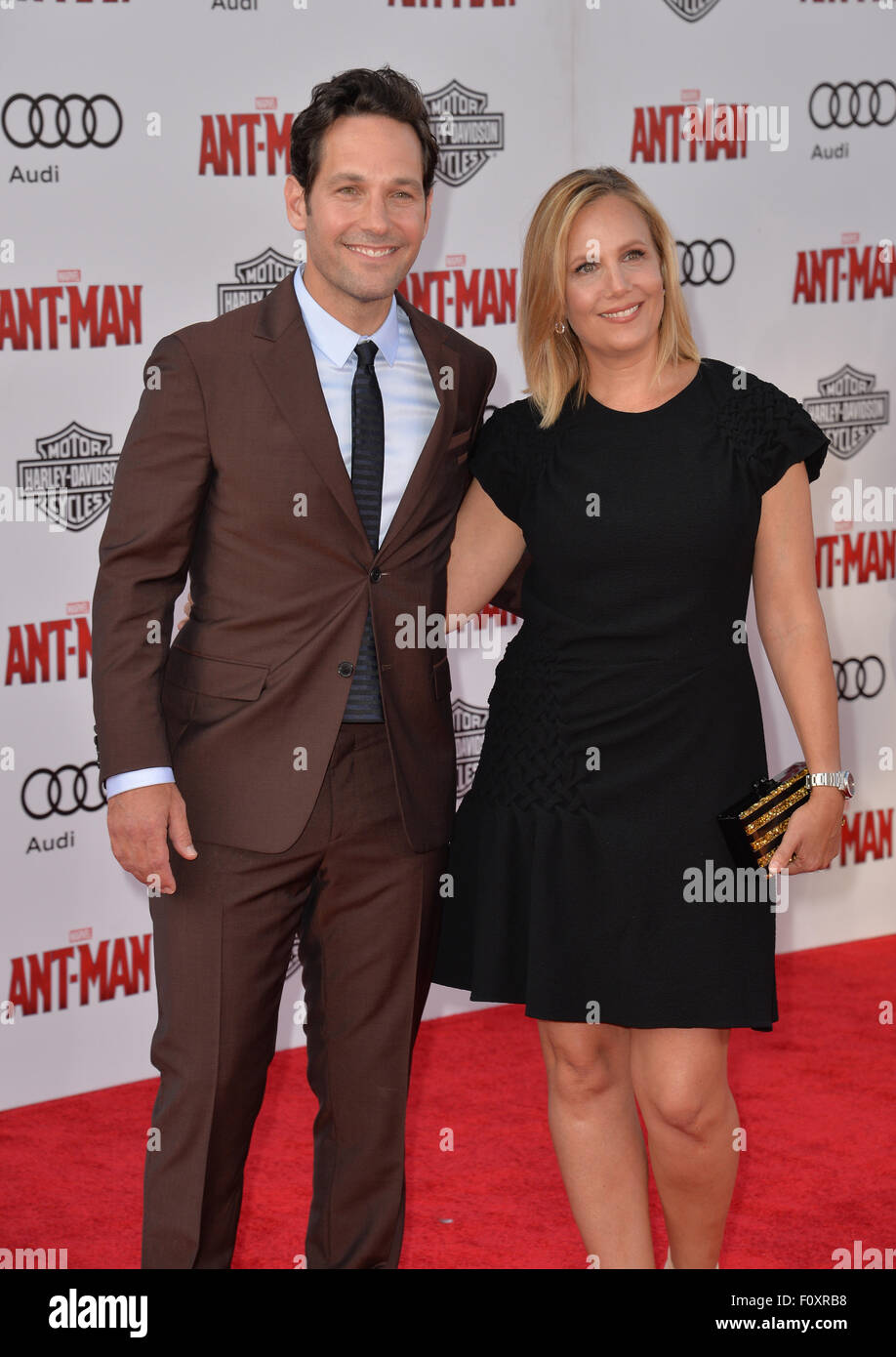 LOS ANGELES, CA - JUNE 29, 2015: Actor Paul Rudd & wife Julie Yaeger at ...