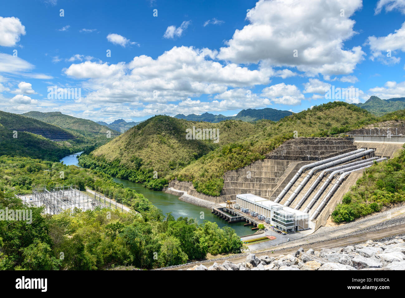 Srinagarind Dam, Power Station in Kanchanaburi Province, Thailand Stock ...
