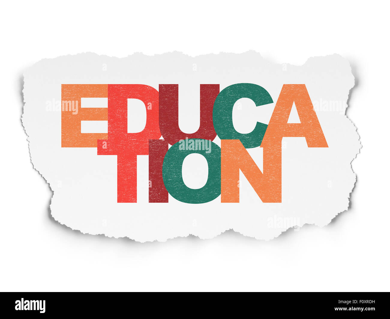 Education concept: Education on Torn Paper background Stock Photo - Alamy
