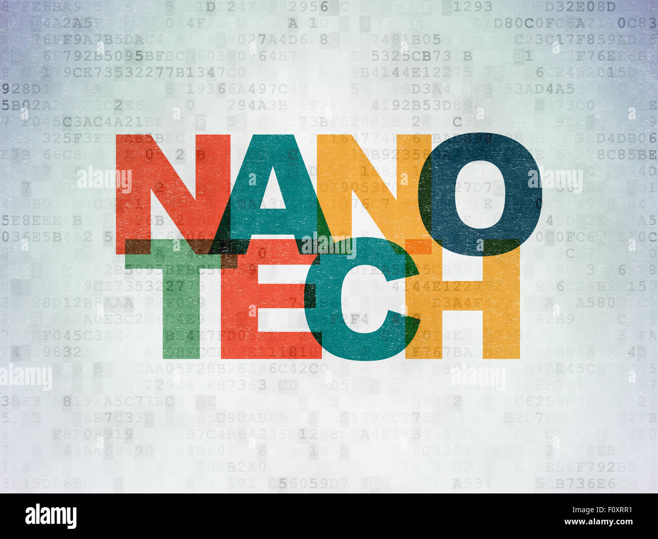 Science concept: Nanotech on Digital Paper background Stock Photo - Alamy
