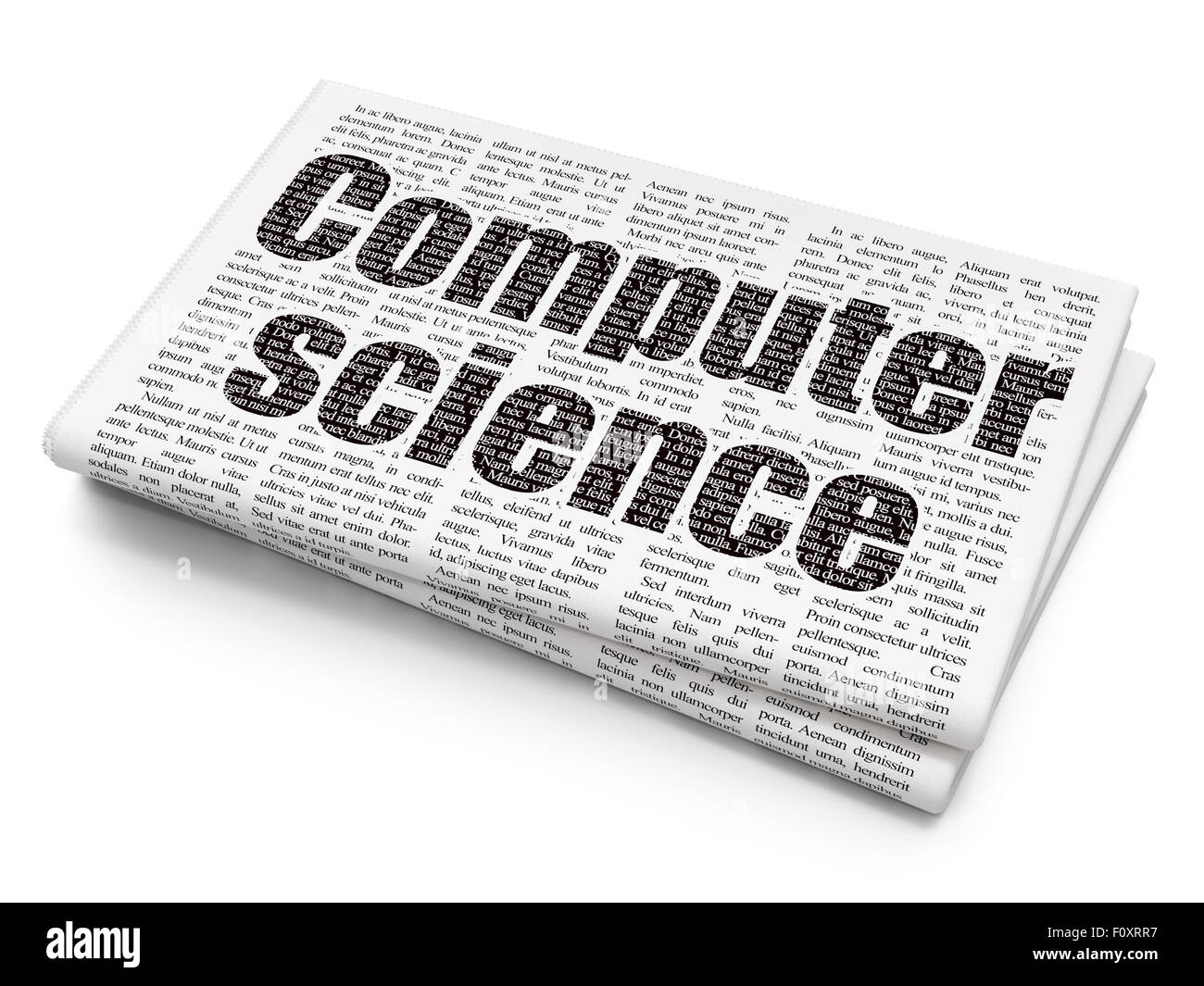 Science concept: Computer Science on Newspaper background Stock Photo ...