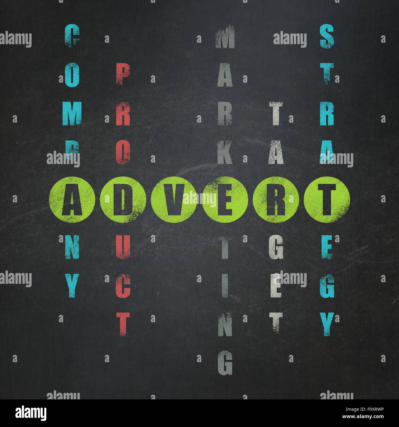 Marketing concept: word Advert in solving Crossword Puzzle Stock Photo ...
