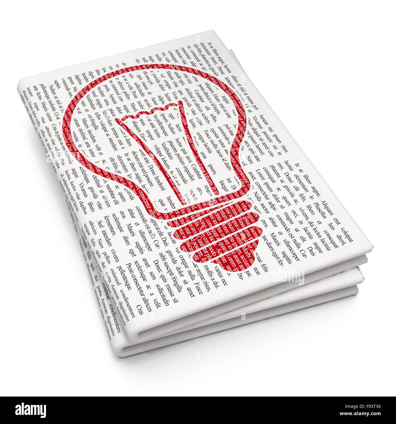 Finance concept: Light Bulb on Newspaper background Stock Photo - Alamy