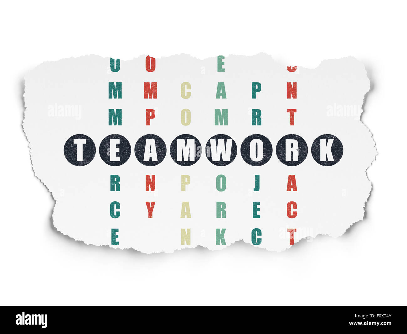 Finance concept: word Teamwork in solving Crossword Puzzle Stock Photo ...