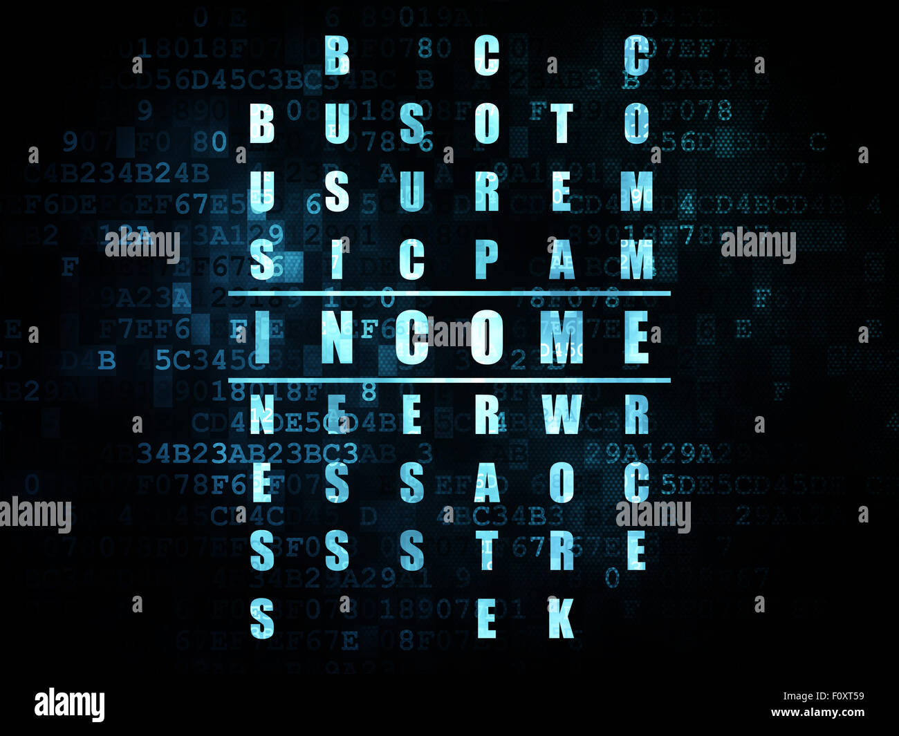 Business concept: word Income in solving Crossword Puzzle Stock Photo ...