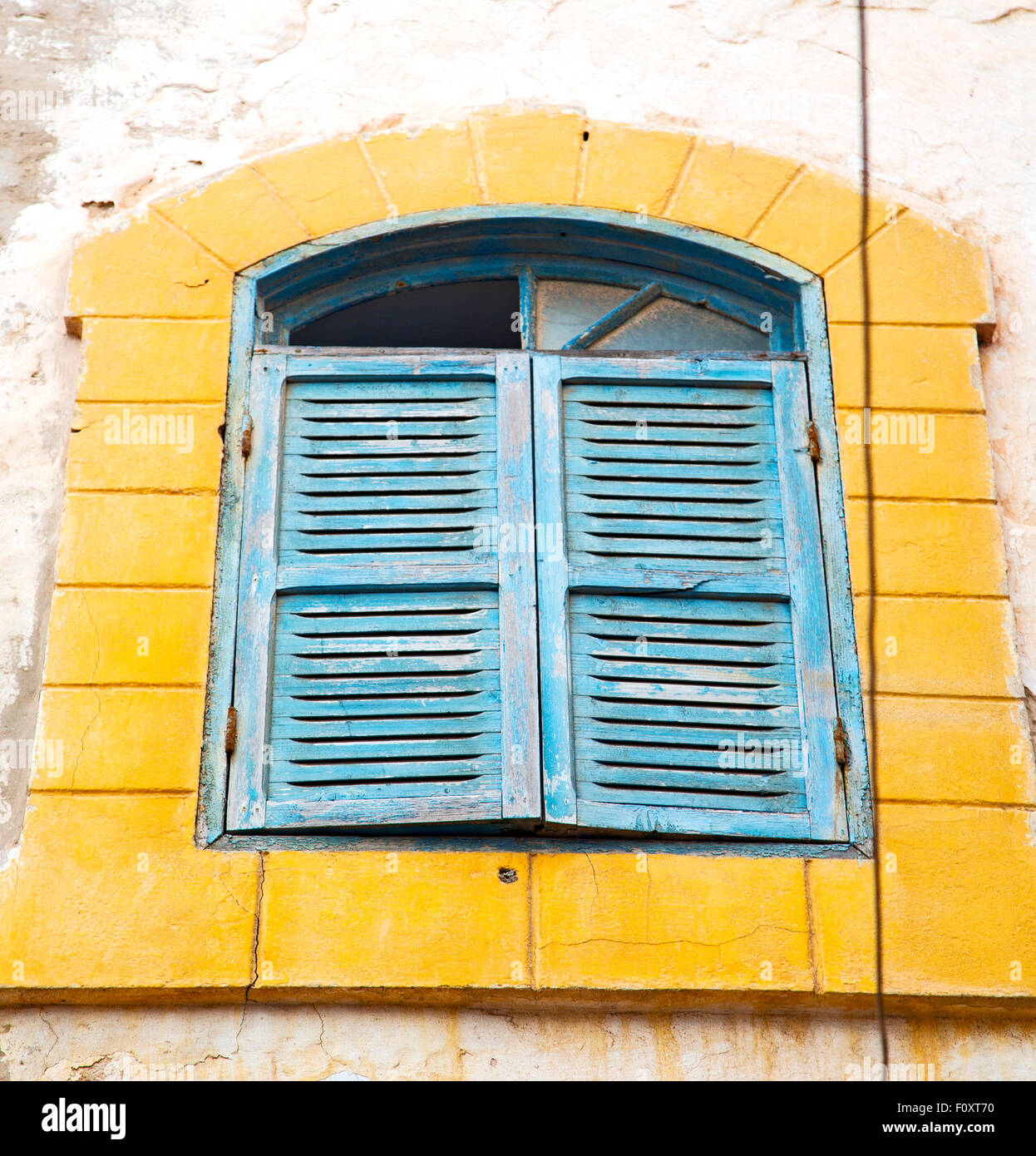 window in morocco africa and old construction wal brick historical ...
