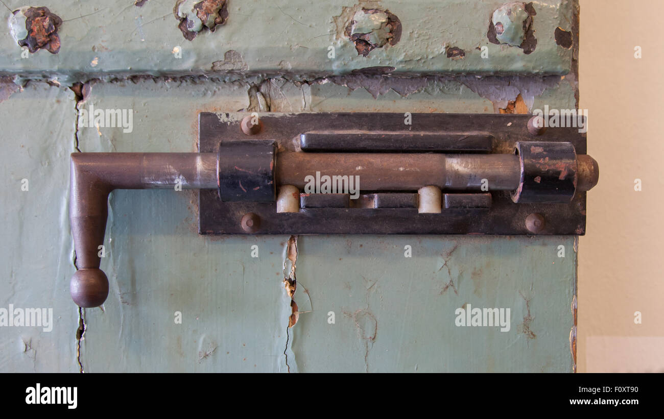 Old lock in a prison, selective focus Stock Photo - Alamy