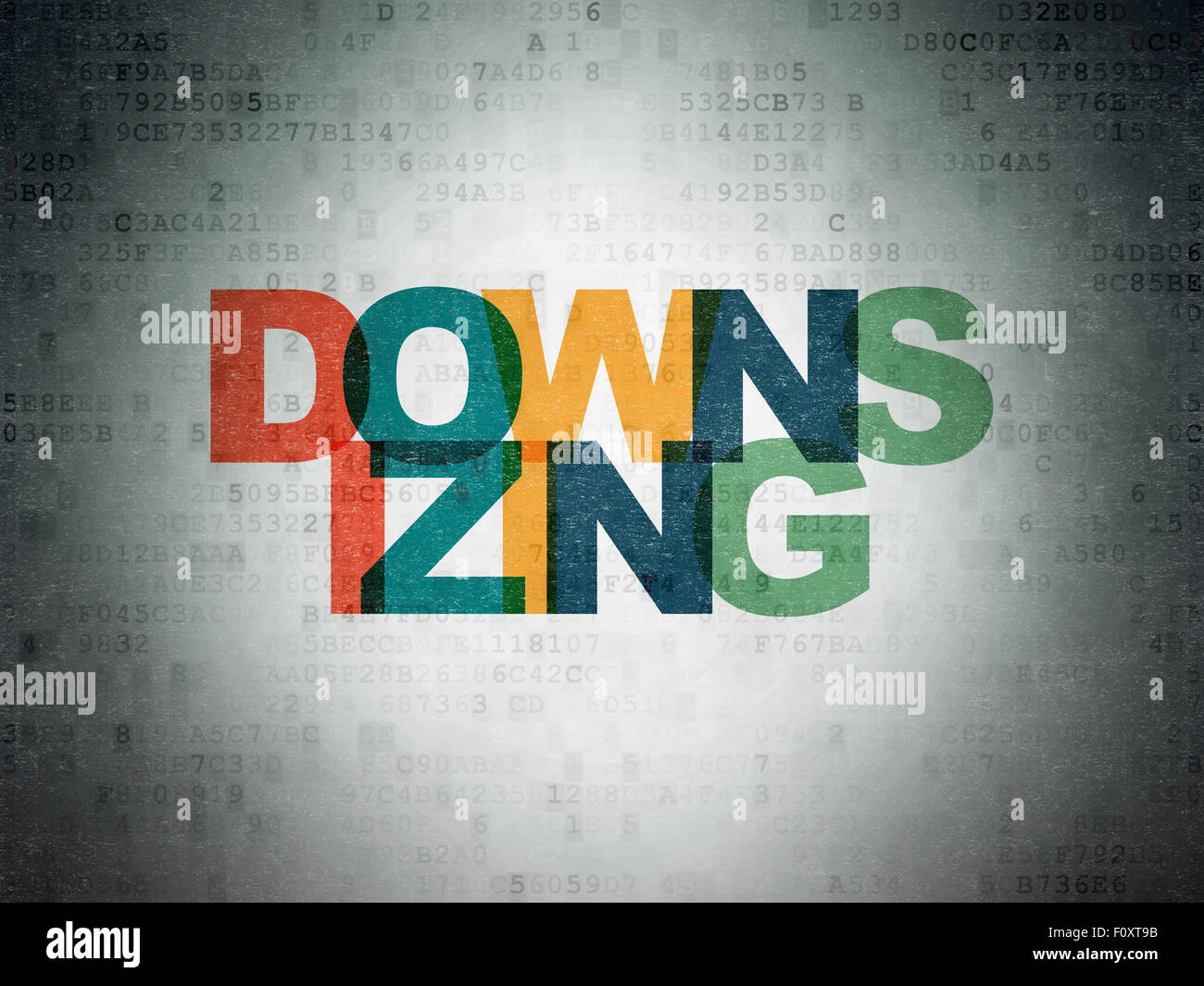 Business concept: Downsizing on Digital Paper background Stock Photo ...