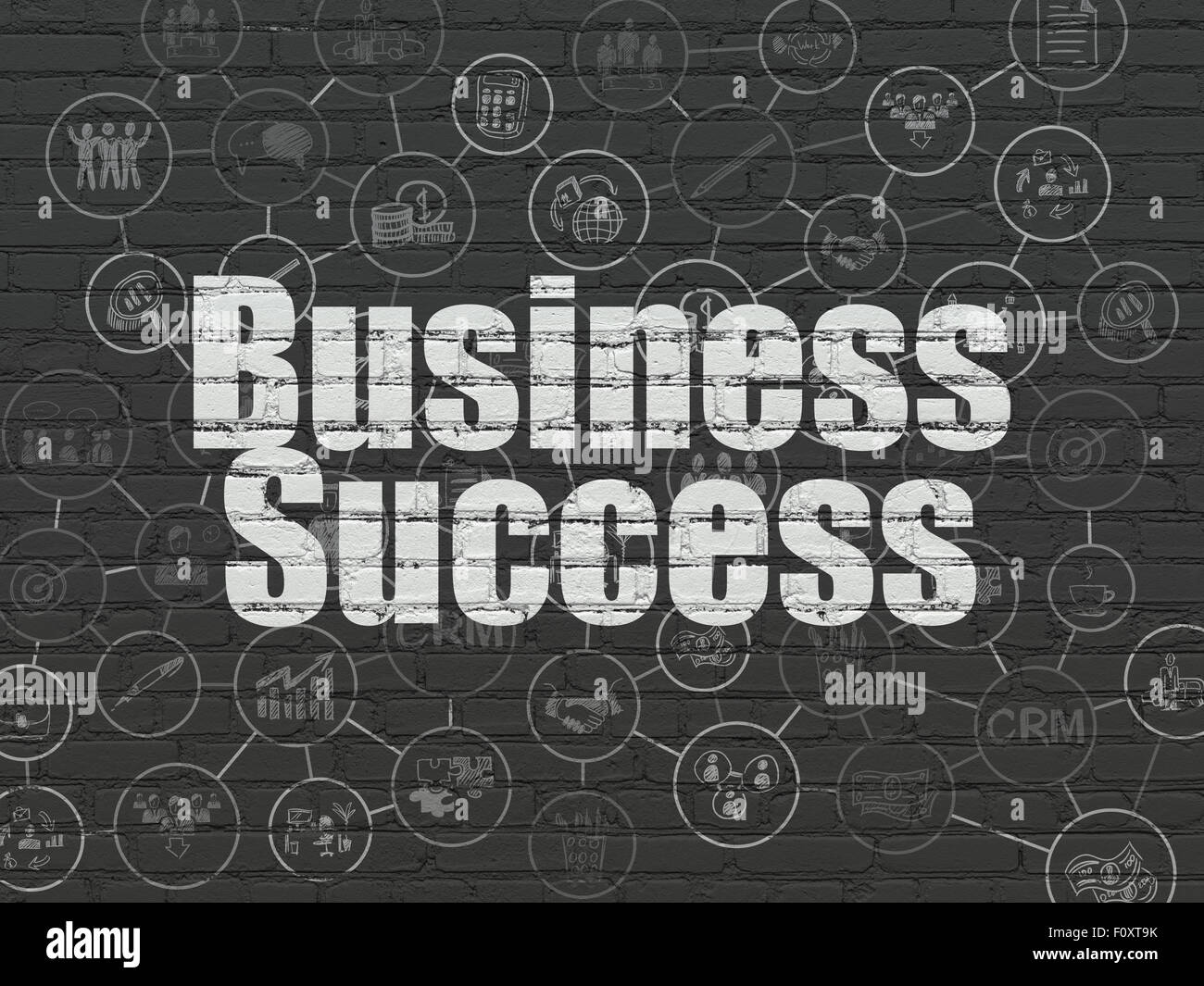 Finance concept: Business Success on wall background Stock Photo - Alamy