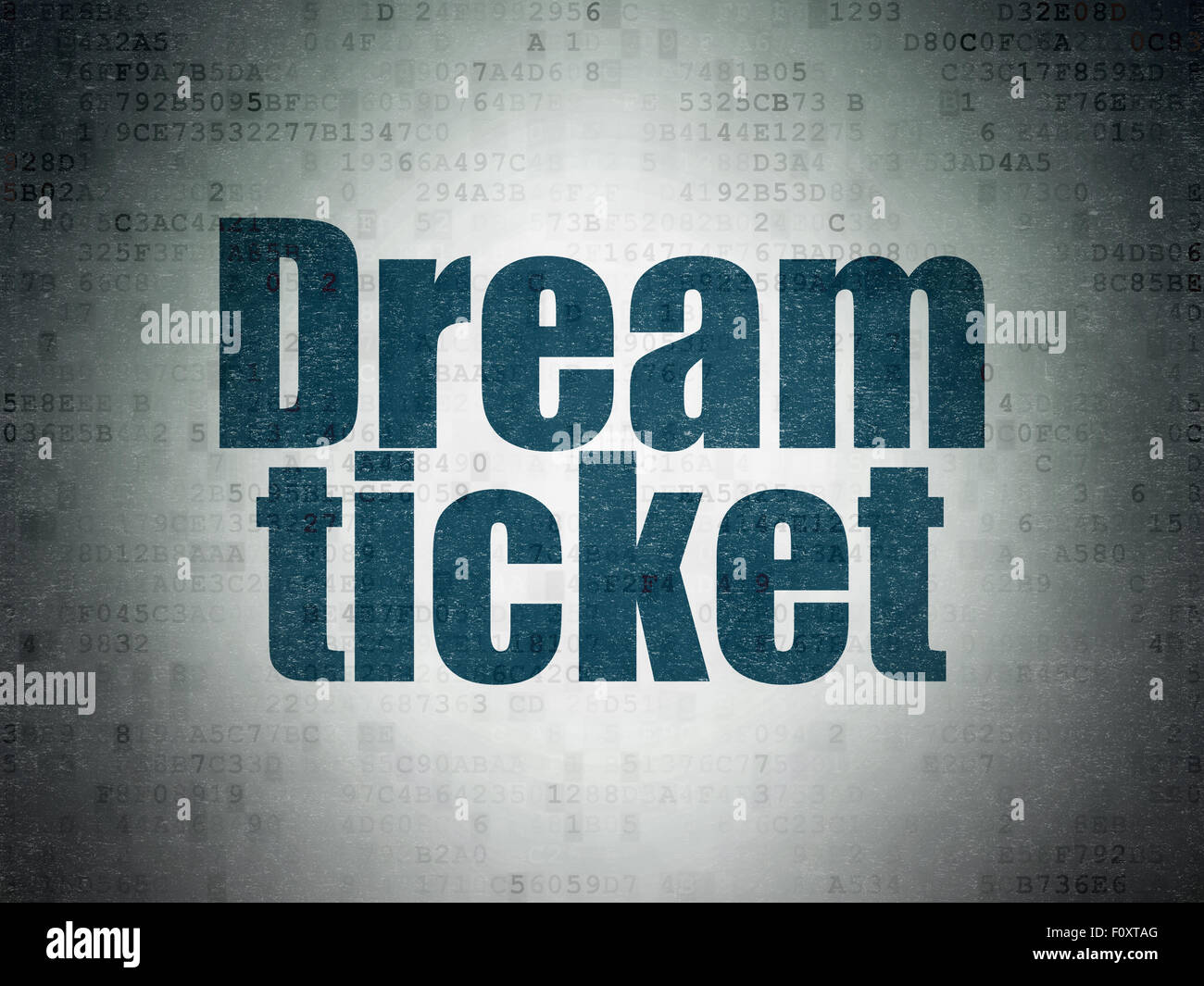 Finance concept: Dream Ticket on Digital Paper background Stock Photo ...