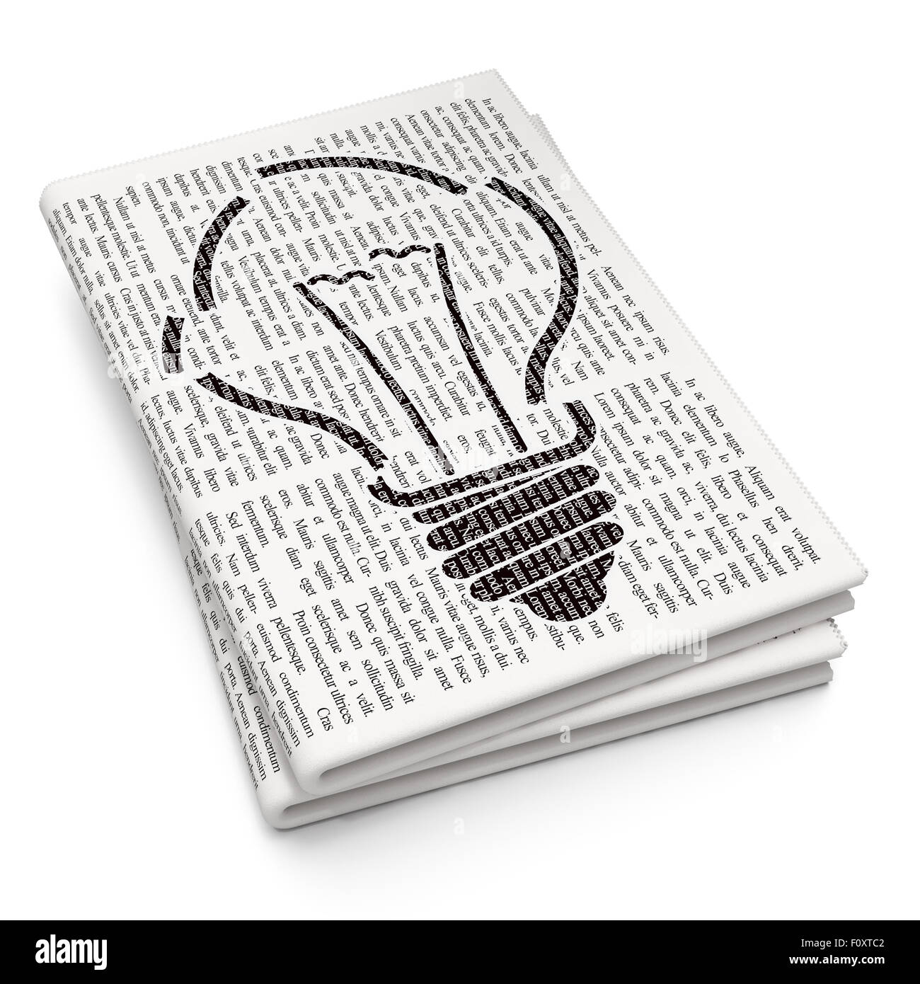 Finance concept: Light Bulb on Newspaper background Stock Photo - Alamy