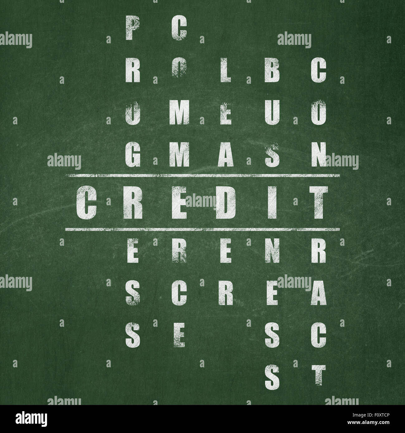 Finance concept: word Credit in solving Crossword Puzzle Stock Photo ...