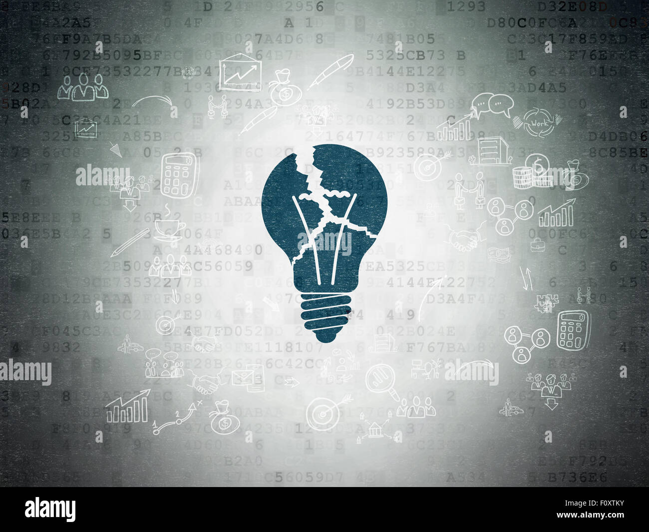 Business concept: Light Bulb on Digital Paper background Stock Photo ...