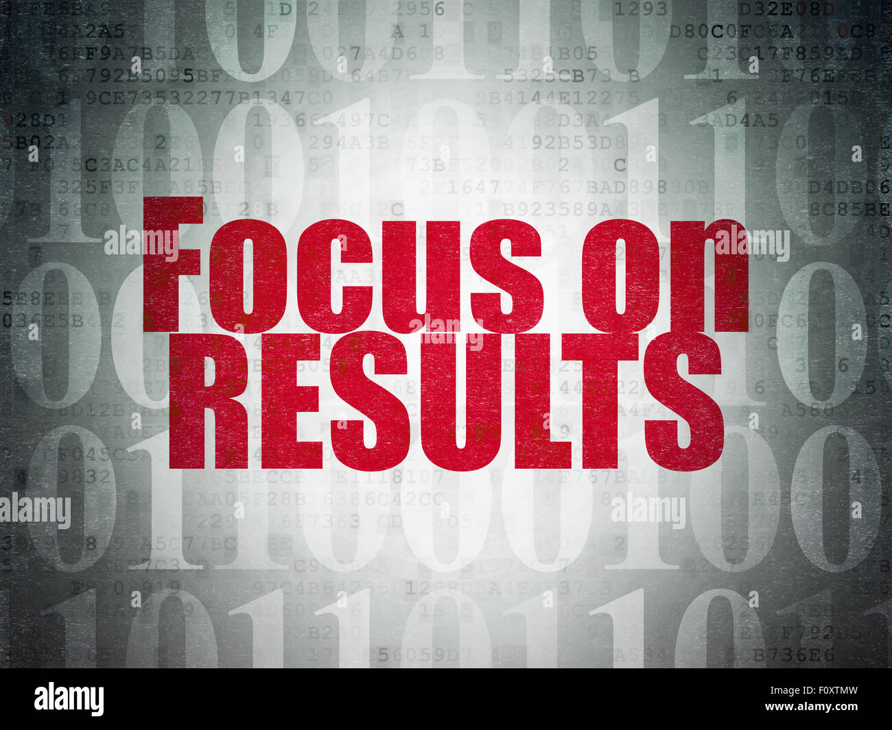 Business concept: Focus on RESULTS on Digital Paper background Stock ...