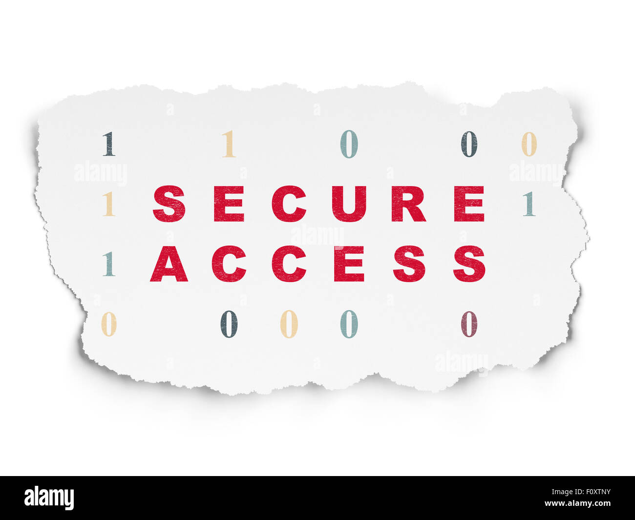 Safety concept: Secure Access on Torn Paper background Stock Photo - Alamy