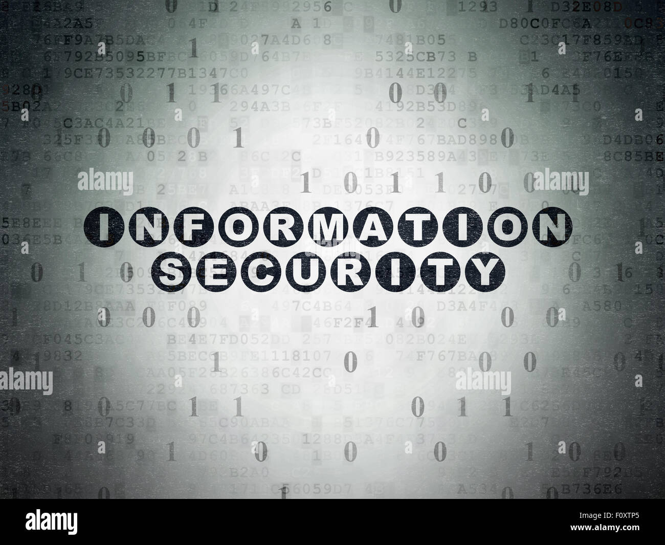 Safety concept: Information Security on Digital Paper background Stock ...