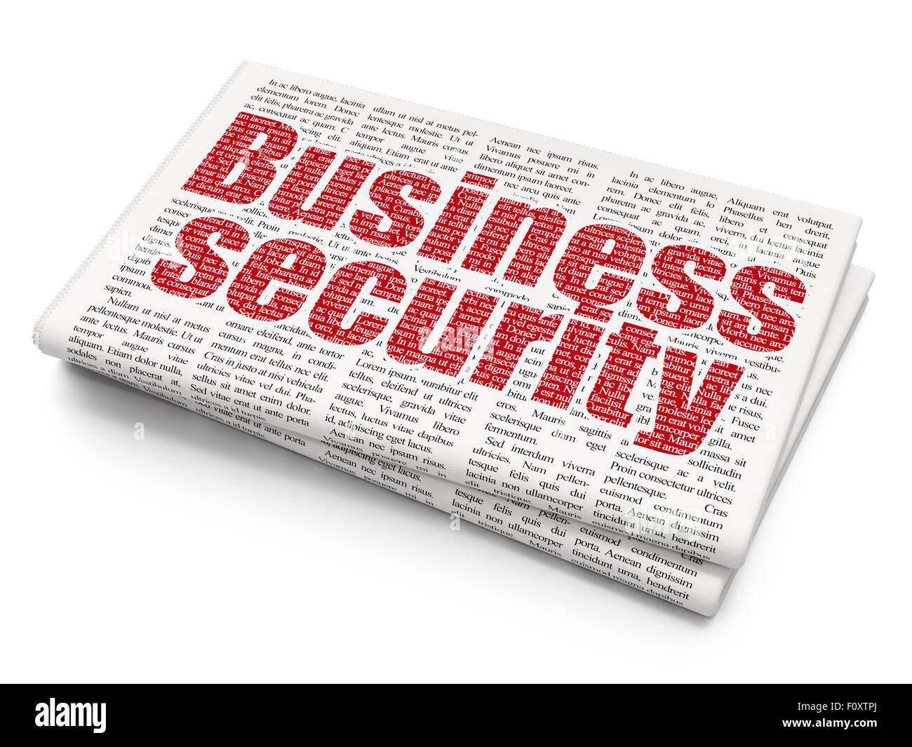 Security concept: Business Security on Newspaper background Stock Photo ...