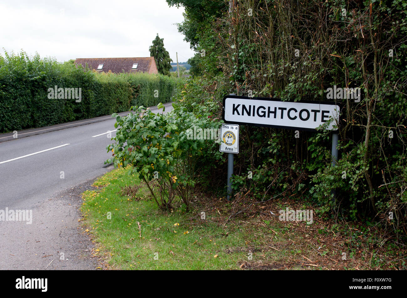 Knightcote village sign, Warwickshire, England, UK Stock Photo - Alamy