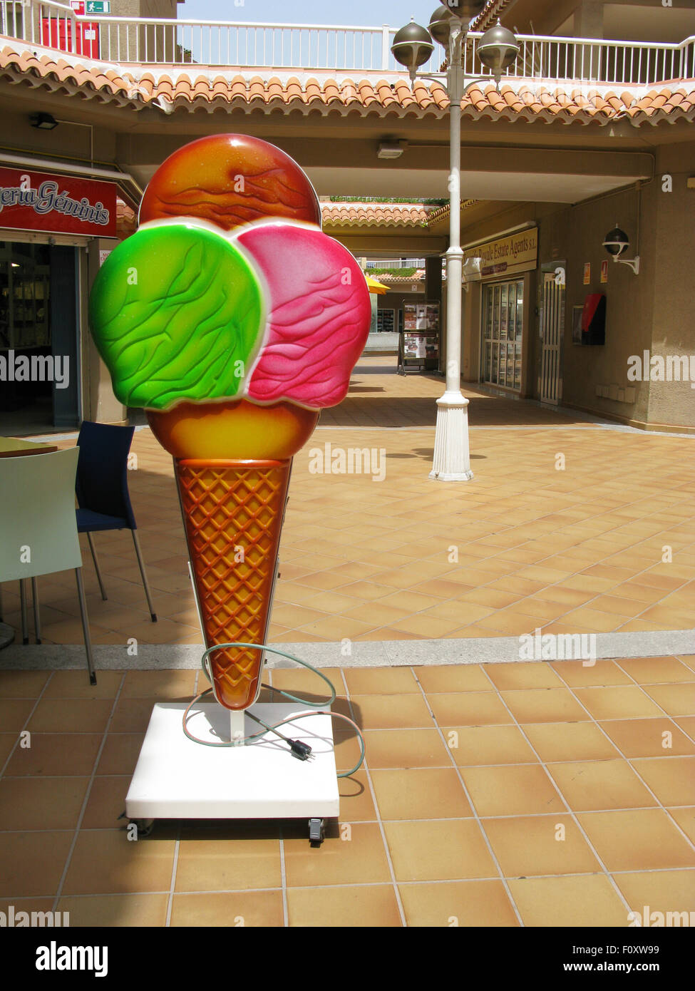 Ice cream sign Stock Photo - Alamy