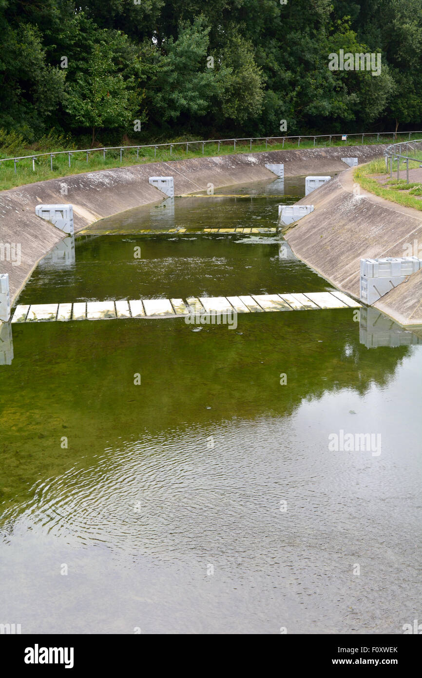 Man made canoe slalom course in Cardington Bedfordshire England Stock ...
