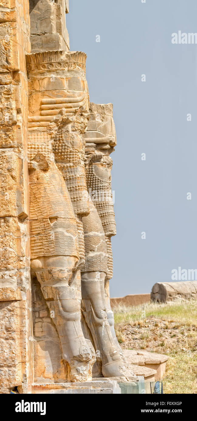 Persepolis Lamassu statues Stock Photo - Alamy