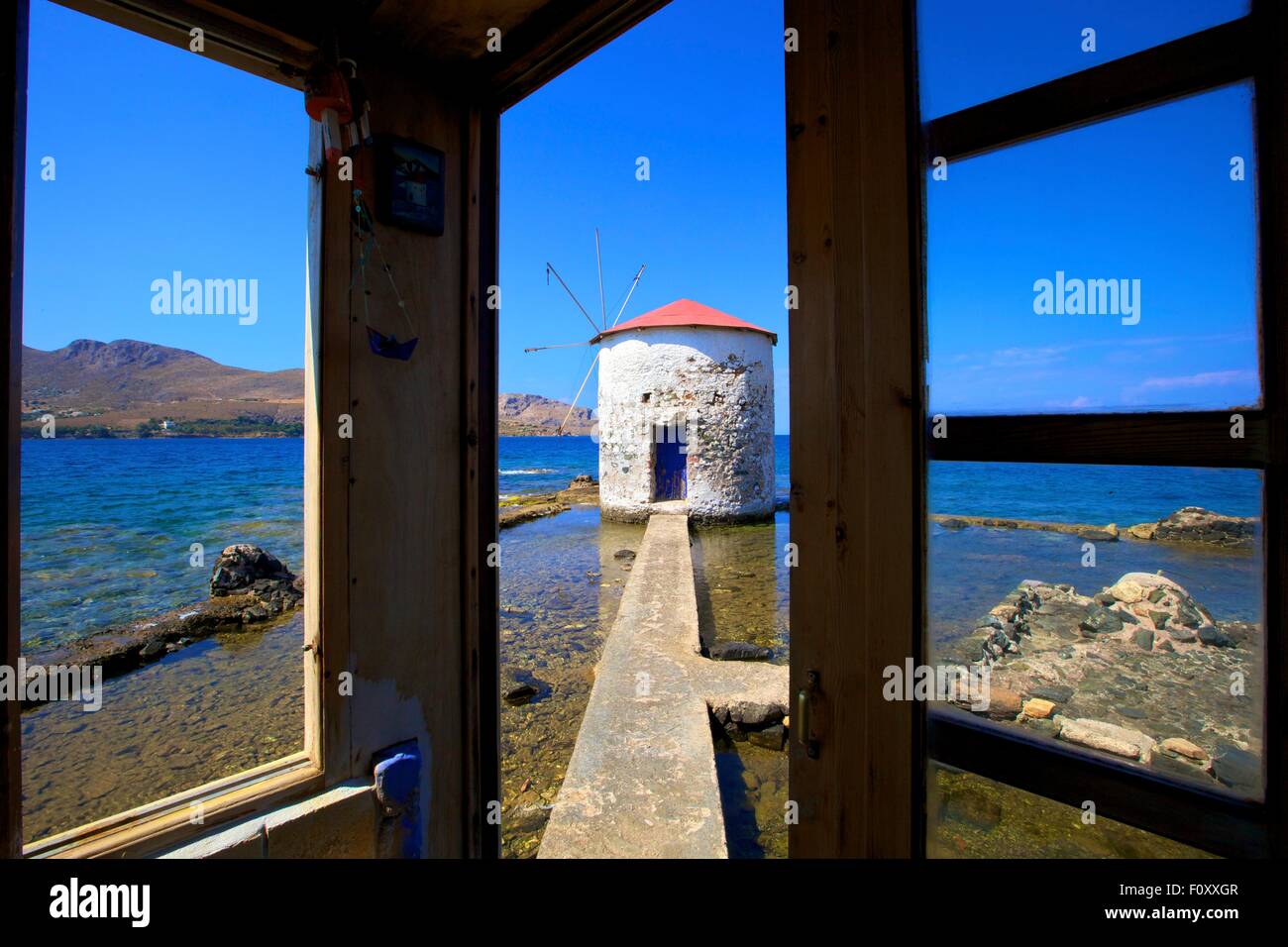 Windmill leros island greece hi-res stock photography and images - Alamy