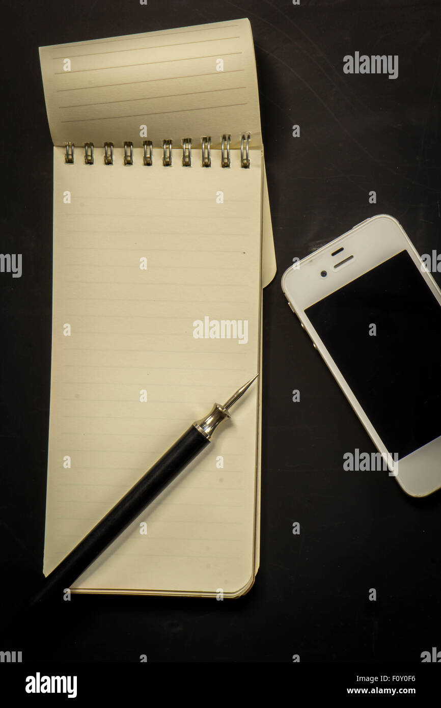 notebook, spiral, black, open, note pad, single object, textured, page ...