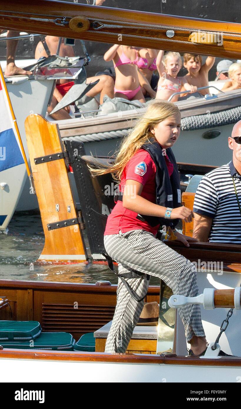 Amsterdam, 22-08-2015 Princess Amalia attends Sail Amsterdam 2015 in ...