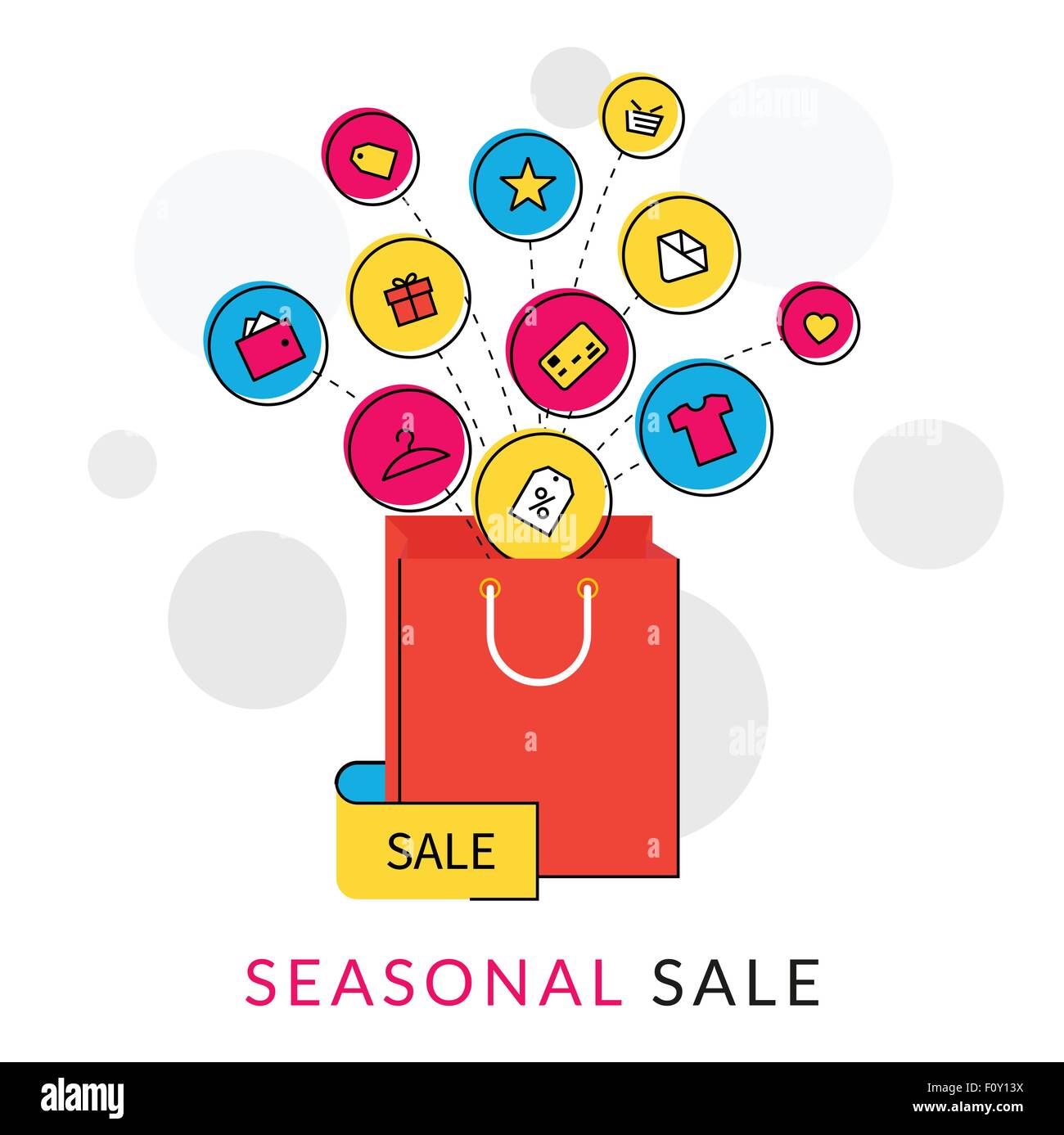 Shopping paper bag ecommerce Stock Vector Images - Alamy