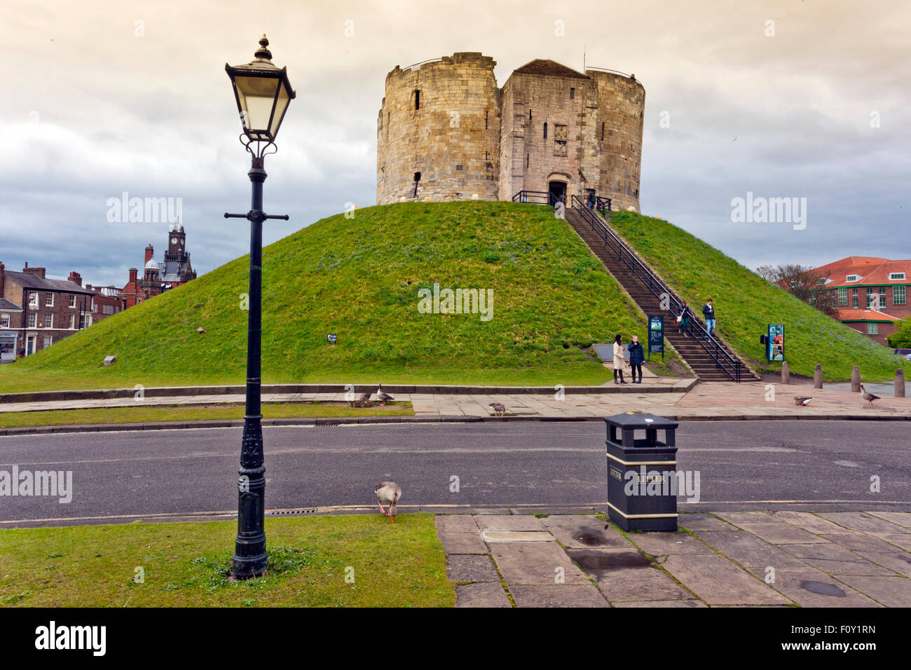 The historic Clifford's Tower in York, North Yorkshire, England, UK ...