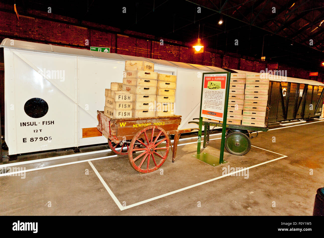 An insulated freight van for transporting fish in the National Railway ...
