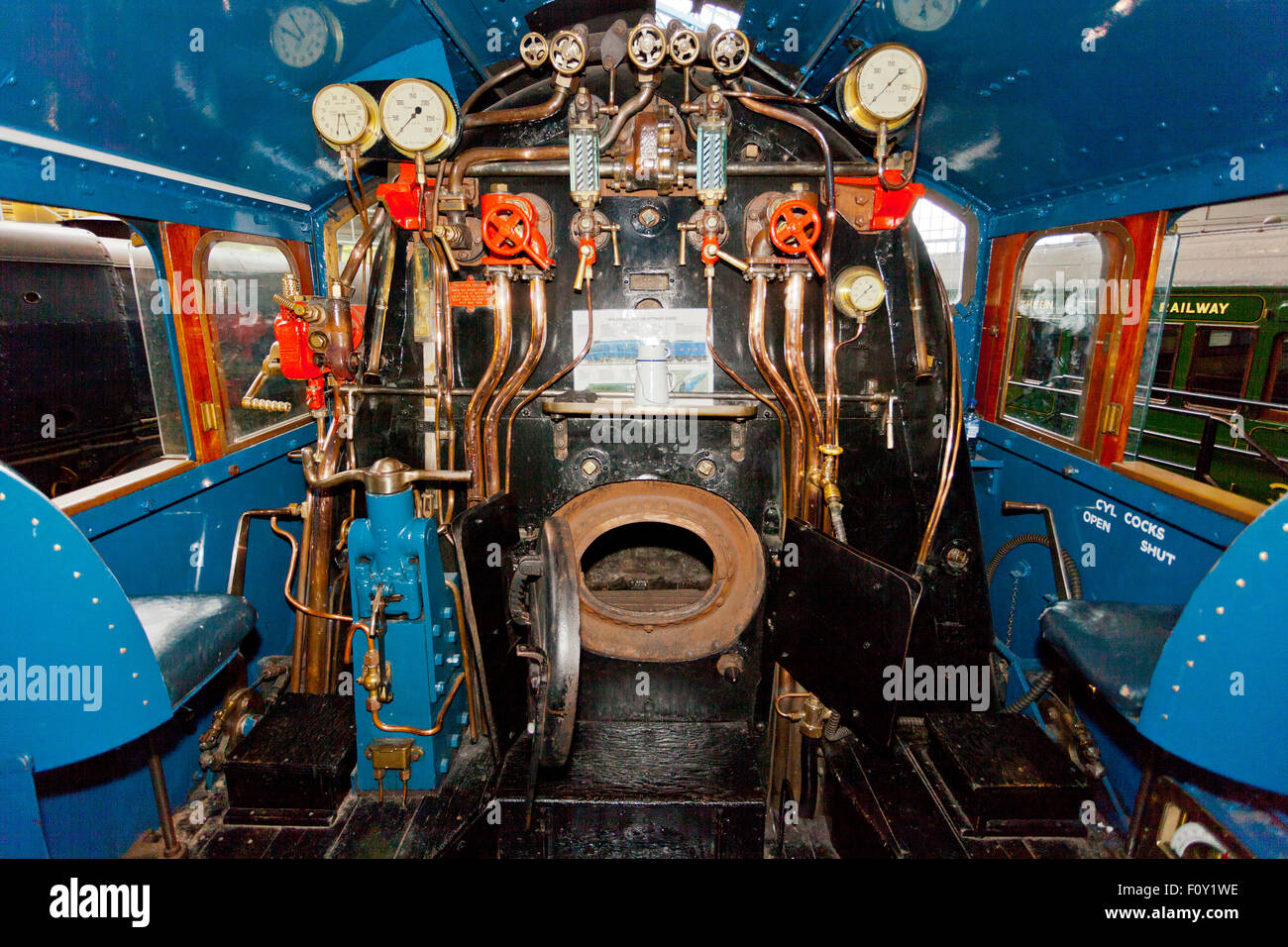 The footplate of Gresley Ex-LNER 4468 'Mallard' (1935) in the National ...