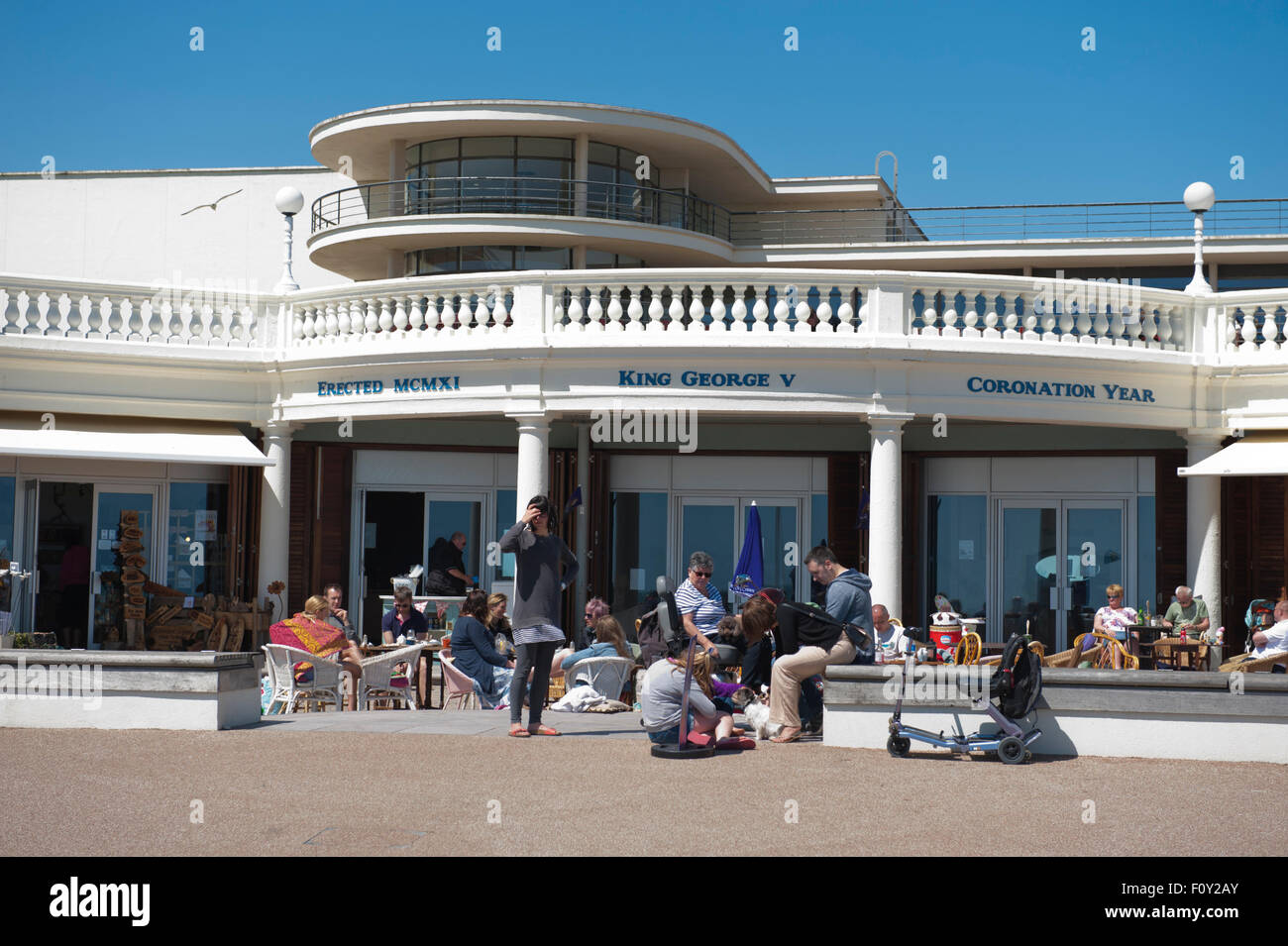 The Colonnade on Bexhill Seafront, UK Stock Photo - Alamy