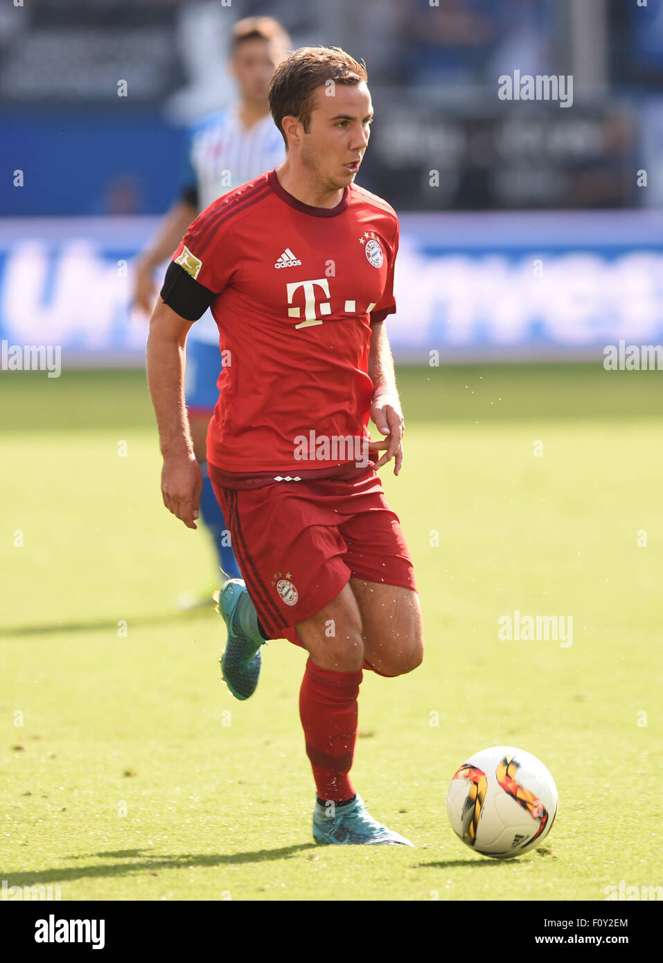 Sinsheim, Germany. 22nd Aug, 2015. Munich's Mario Goetze in action ...