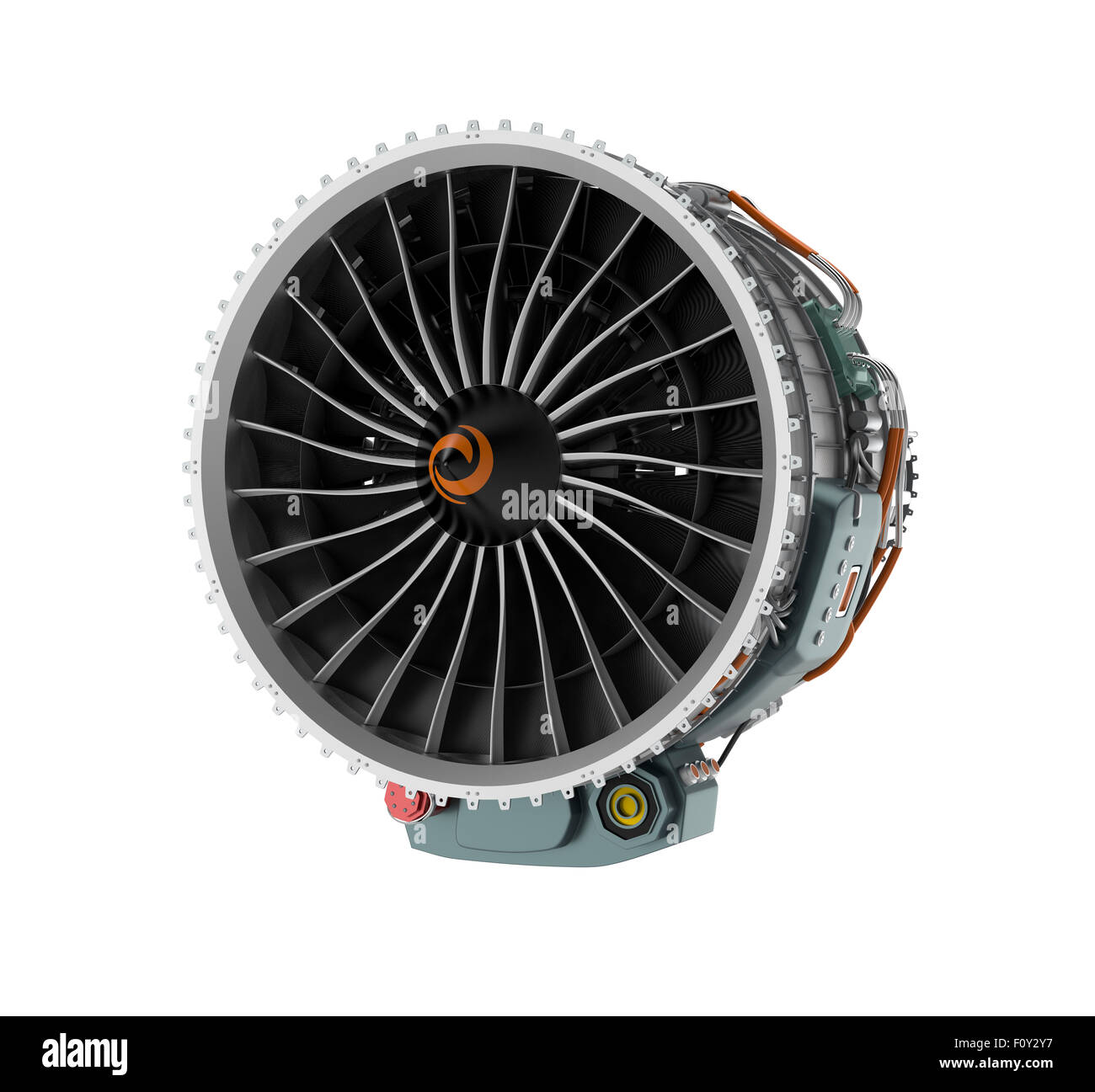 Jet fan engine isolated on white background. Clipping path available ...
